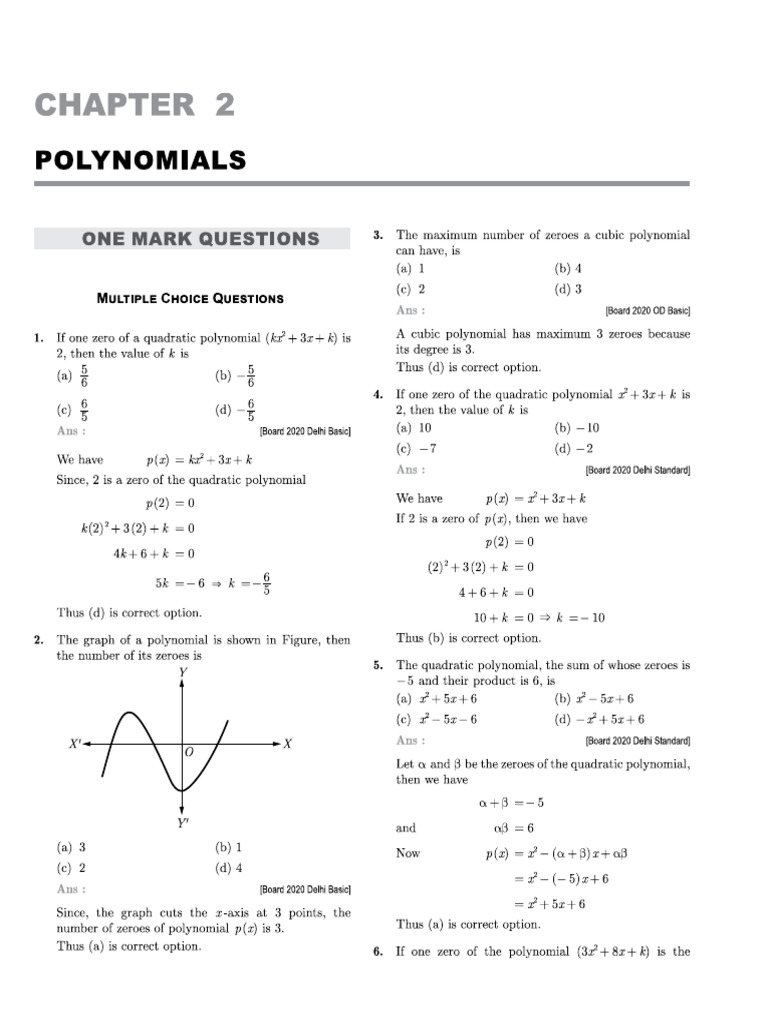2 Polynomials | PDF