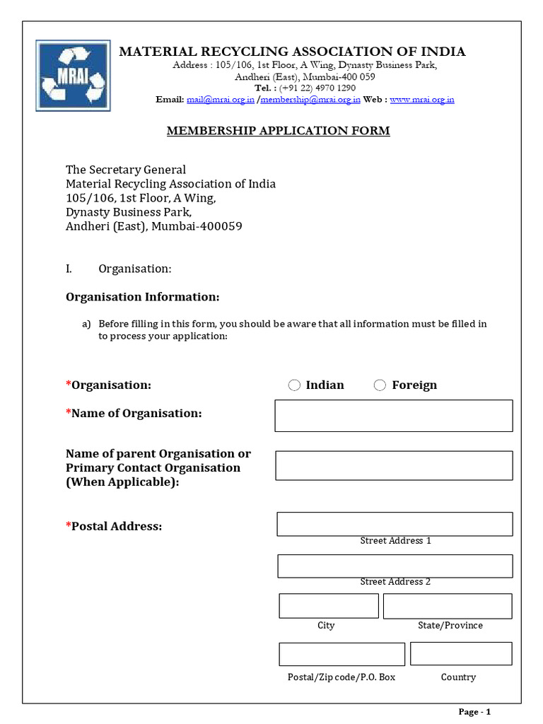 Offline Membership Application Form 12 04 2024 | PDF | Scrap | Alloy