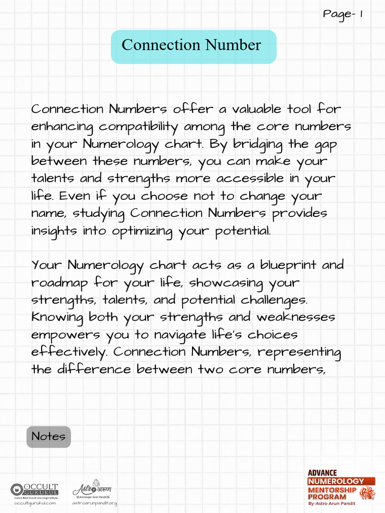 Understanding Connection Numbers in Numerology | PDF | Creativity ...