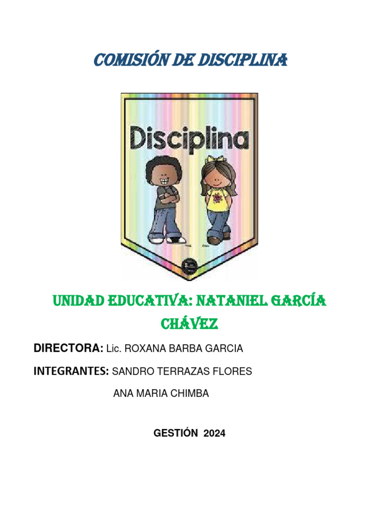 Comision de Disciplina 2024 | PDF | Disciplinas | Salón de clases