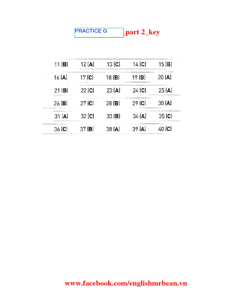 PRACTICE G - Part 2 - Key & Script | PDF