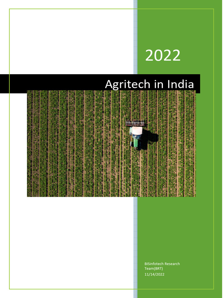 Research Report - Agritech in India | PDF | Agriculture | Unmanned ...