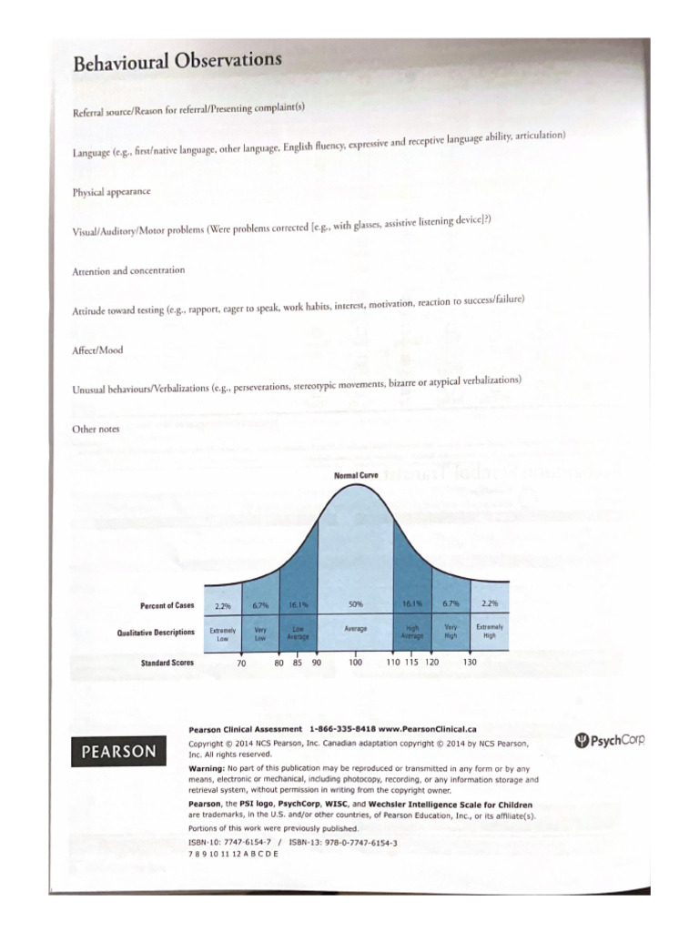 Behavioural Observations | PDF