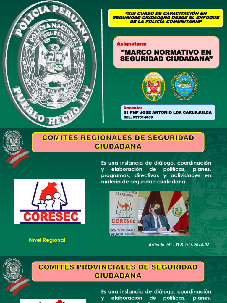 Clase 4 Coresec Coprosec y Codisec | PDF | Alcalde | Lima