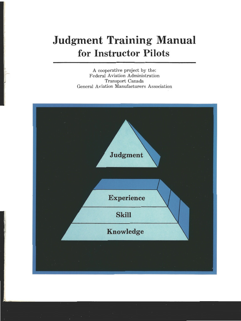 Judgment Training Manual For Instructor Pilots - Aviation Human ...