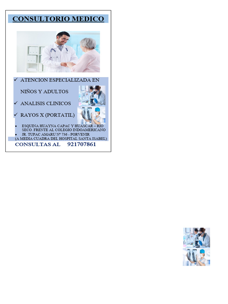 Volante Consultorio | PDF | Ciencia y matemáticas
