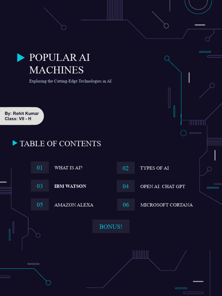 Popular AI Machines by Rohit Kumar | PDF | Artificial Intelligence | Intelligence (AI) & Semantics