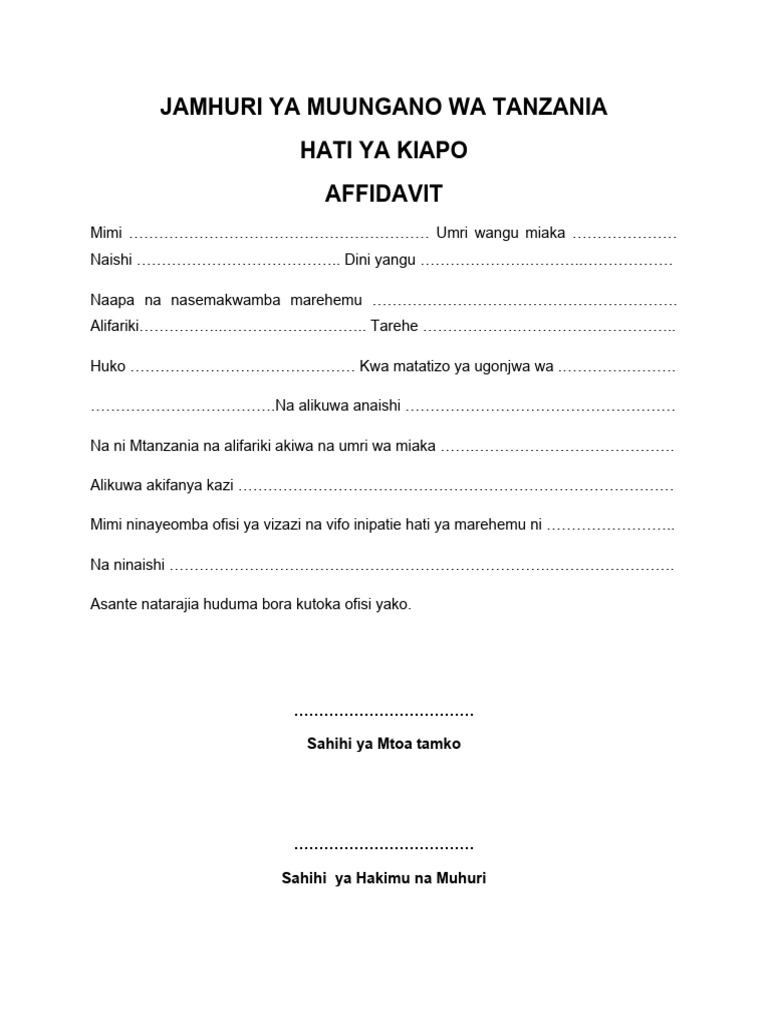 Hati Ya Kiapo | PDF