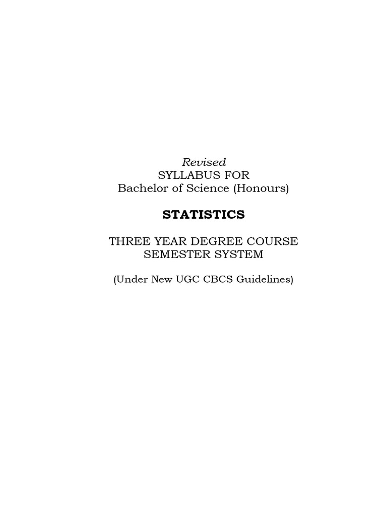 11 2018 REVISED BSC Syllabus Statistics | PDF | Determinant | Linear ...