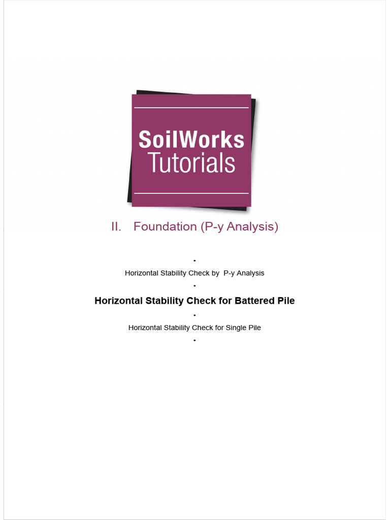 Horizontal Stability Check For Battered Pile | PDF | Deep Foundation ...