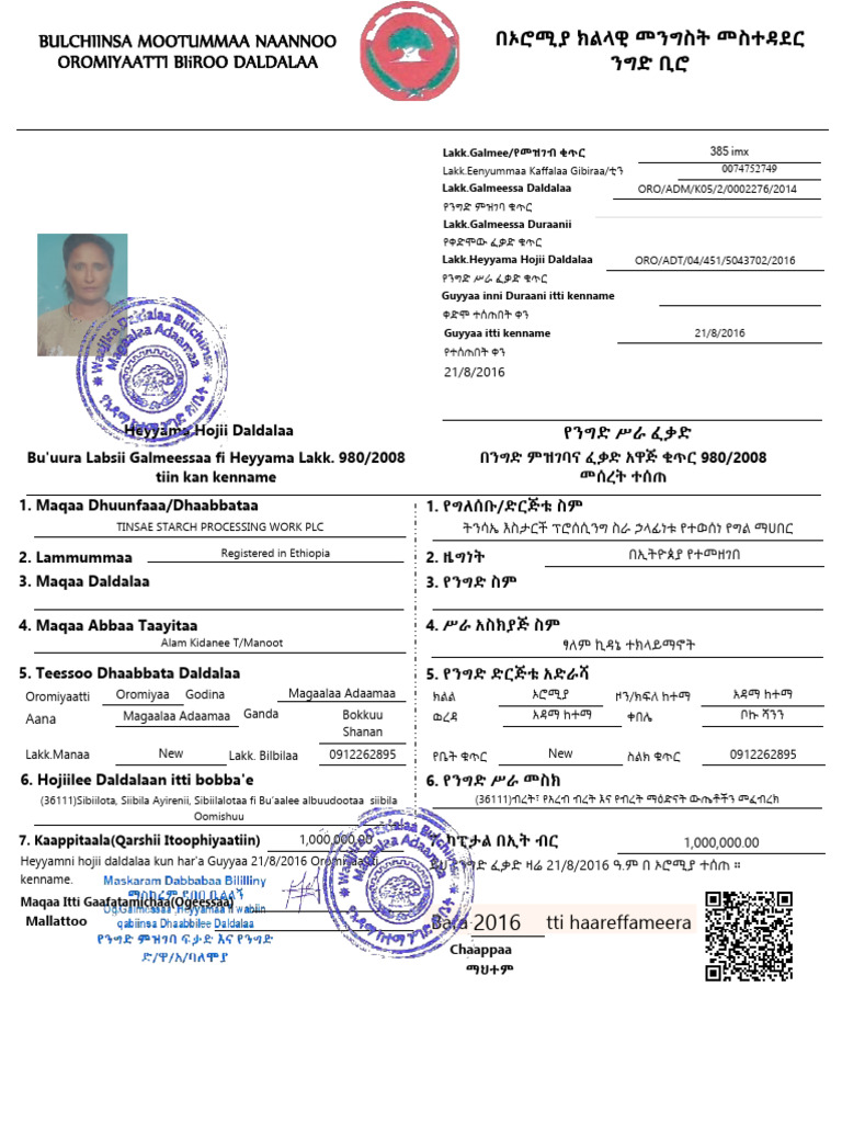 Bulchiinsa Mootummaa Naannoo Oromiyaatti Biiroo Daldalaa | PDF