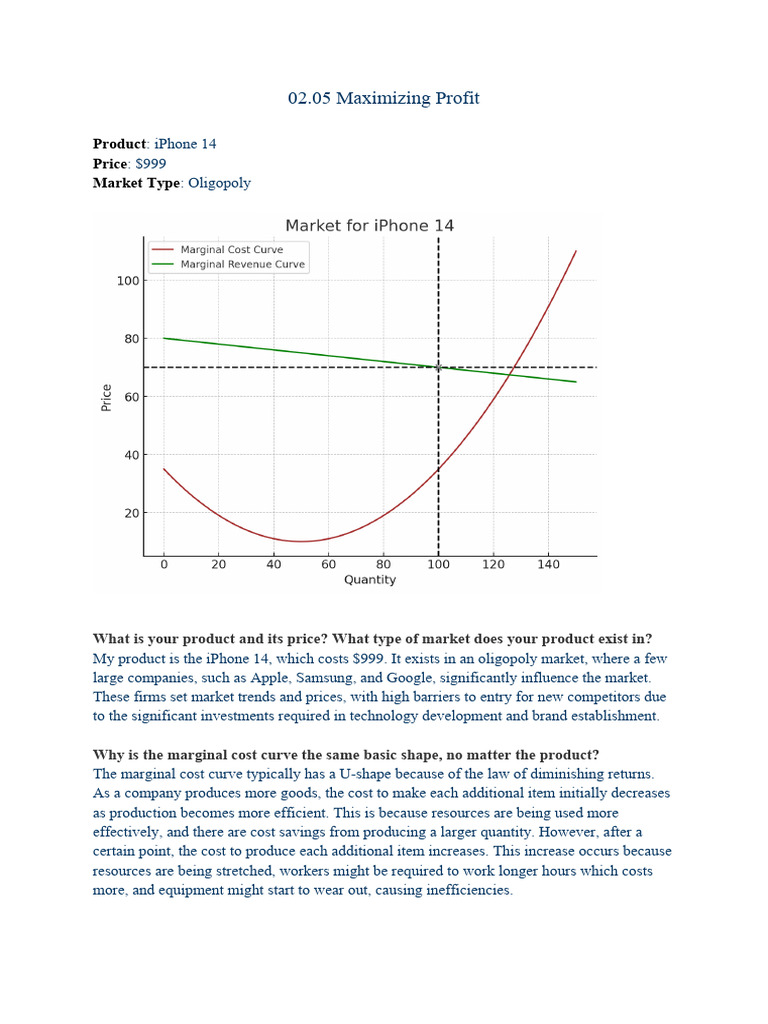 02.05 Maximizing Profit Solved | PDF | Profit (Economics) | Marginal Cost