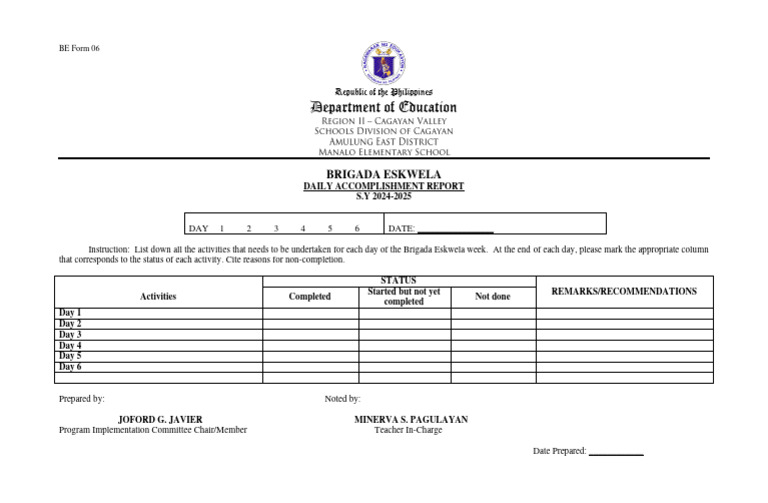 BE Form Six | PDF