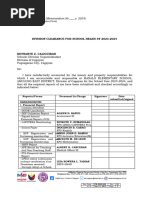 SBM Self Assessment Checklist 2025 | PDF | Learning | Teachers
