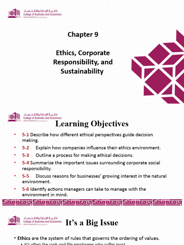 CH9 Ethics Corporate Responsibility and Sustainability | PDF | Life ...