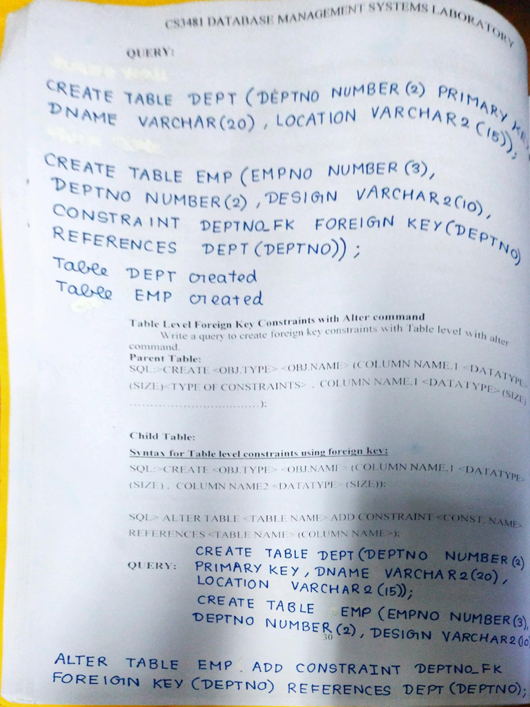 DBMS Lab | PDF DBMS Lab | PDF