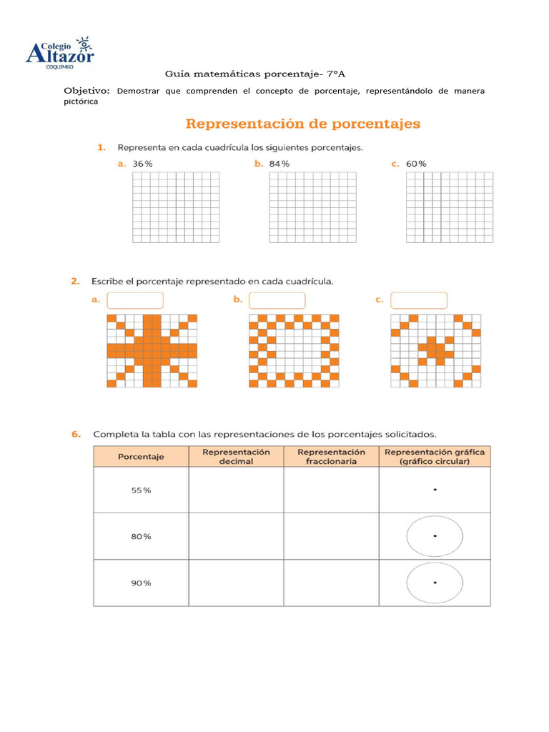 Guía Matemáticas Porcentaje | PDF