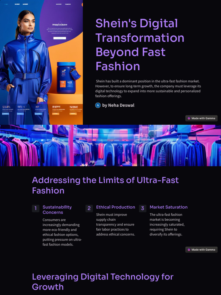 Shein's Shift to Sustainable Fashion | PDF | Fashion | Product (Business)