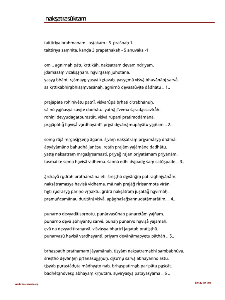 Nakshatra Suktam | PDF