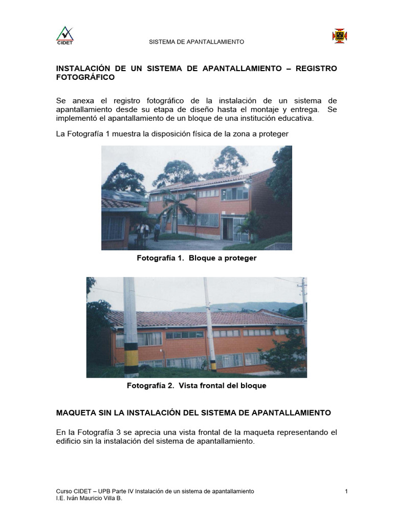 Parte IV Instalación de Un Sistema de Apantallamiento | PDF | Computadoras