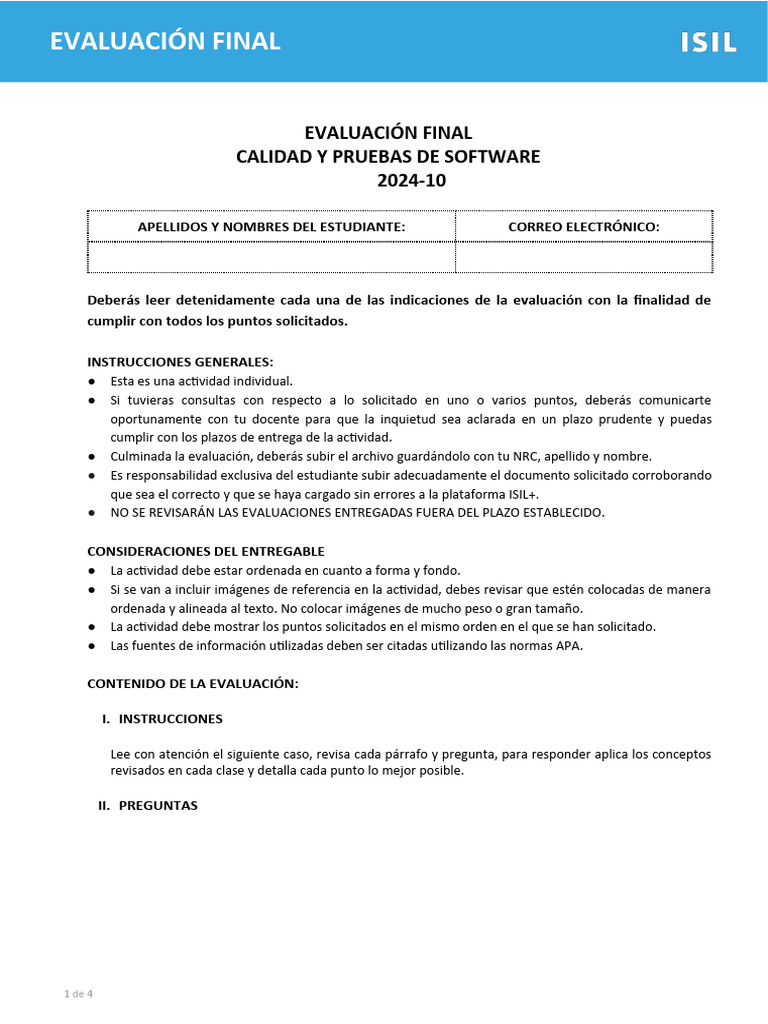 Evaluacion Final-2024-10 | PDF | Software | Business