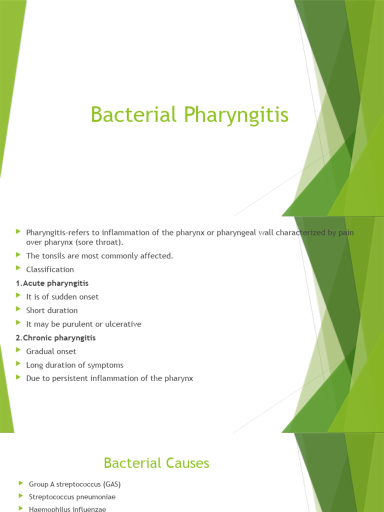 Bacterial Pharyngitis | PDF | Streptococcus | Clinical Medicine