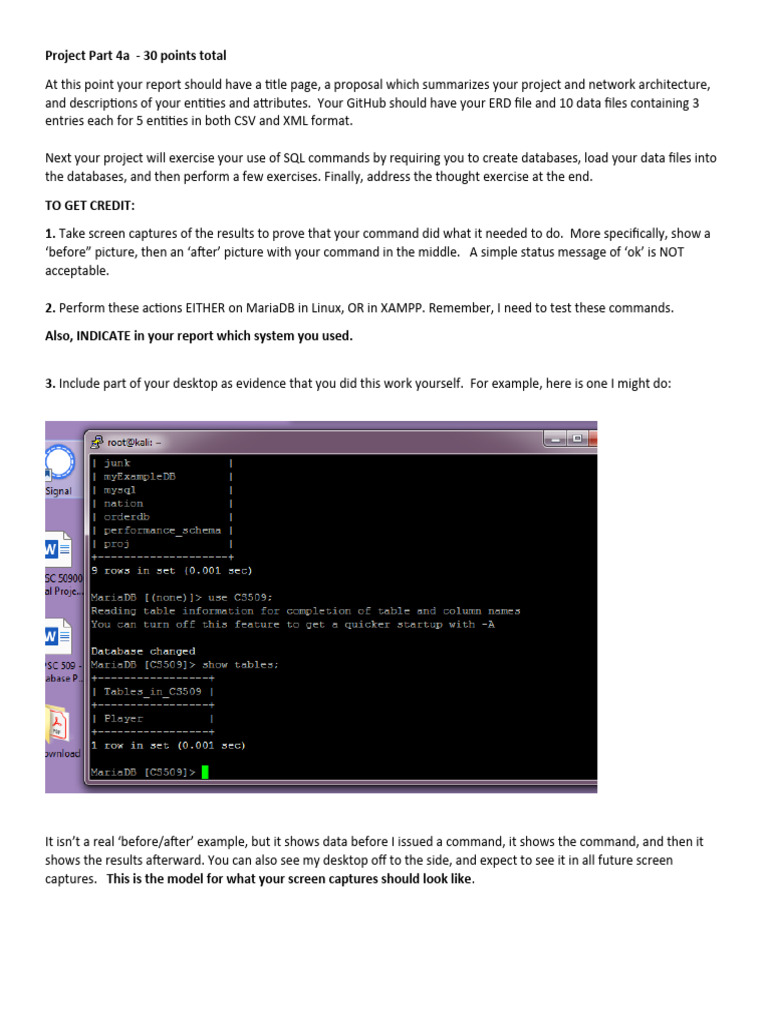 CPSC 509 - Database Project Part 4a | PDF | Comma Separated Values | Computer File