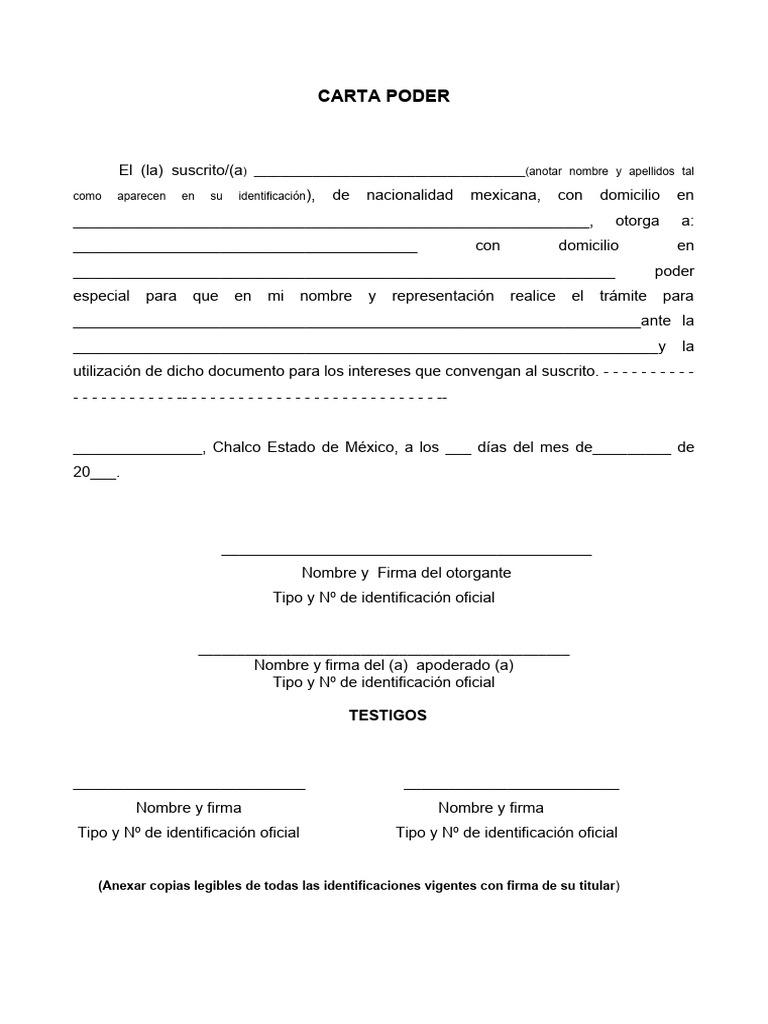 Carta Poder | PDF