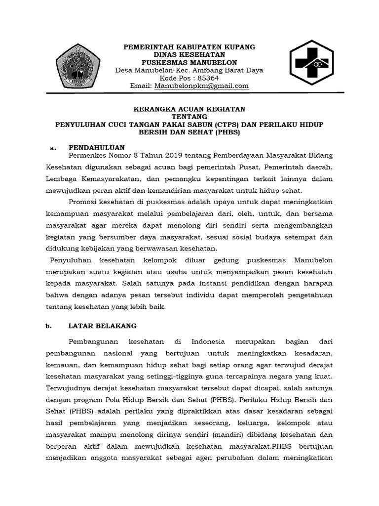 Kak CTPS Dan PHBS RT | PDF | Kesehatan Holistik