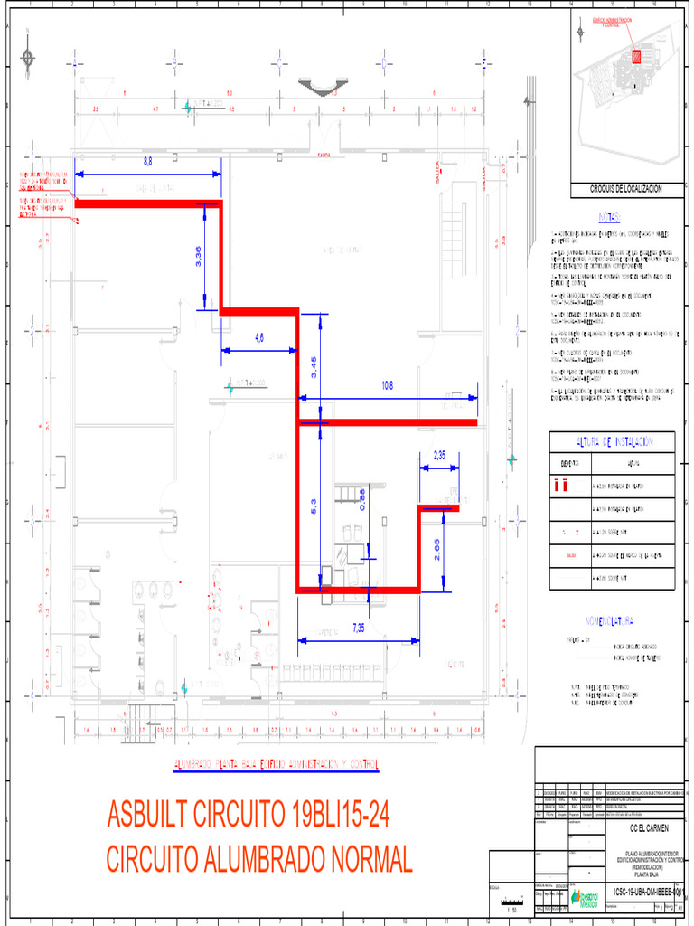 IBERDROLA CUARTO DE CONTROL-ASBUILT ALUMBRADO 19BLI15-24-Model | PDF