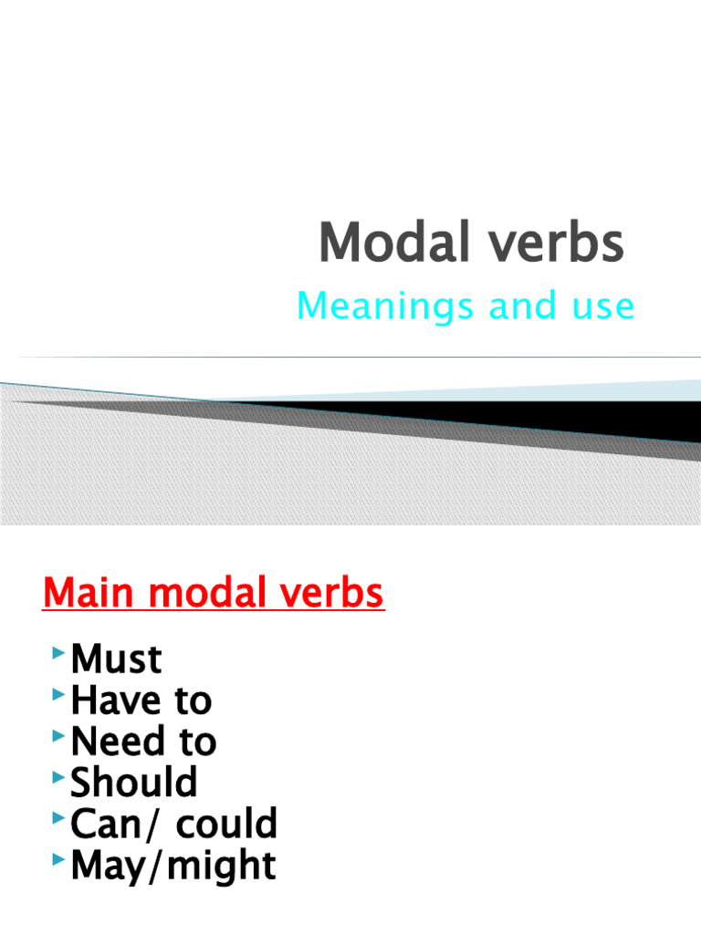 Vdocument - in - Modals Verbs 4s | PDF | Grammar | Linguistics