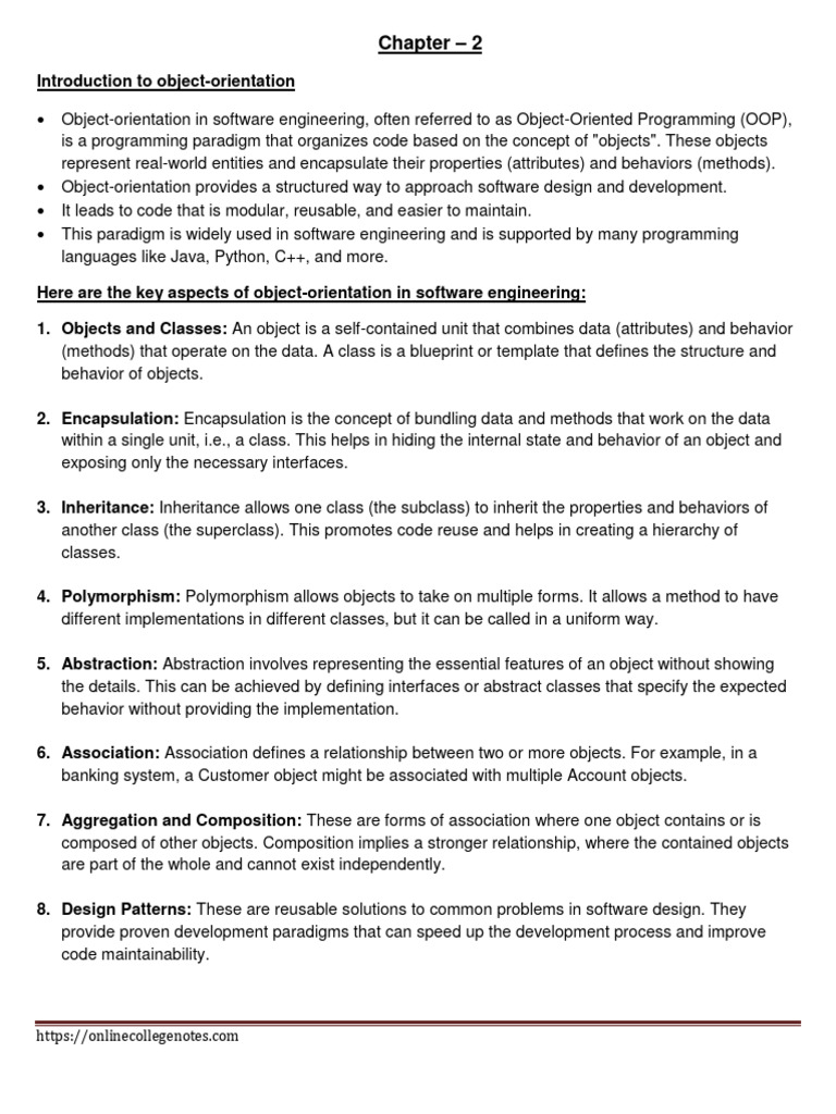 Introduction To Object-Orientation | PDF | Object Oriented Programming | Inheritance (Object ...