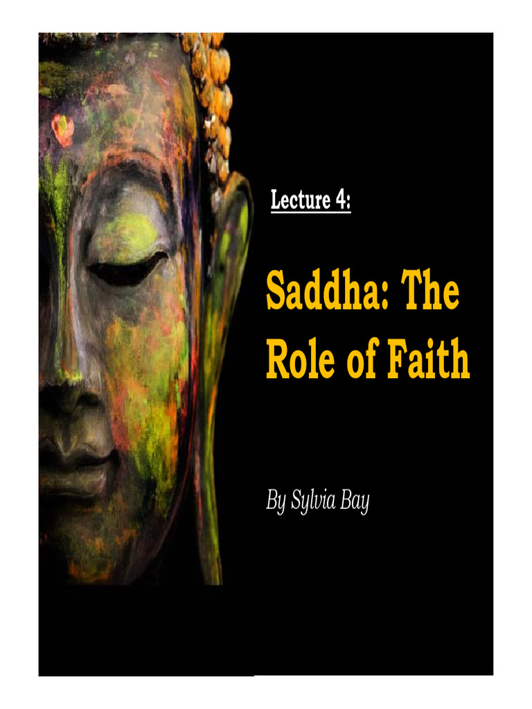 Understanding Saddha in Buddhism | PDF | Faith | Dharma