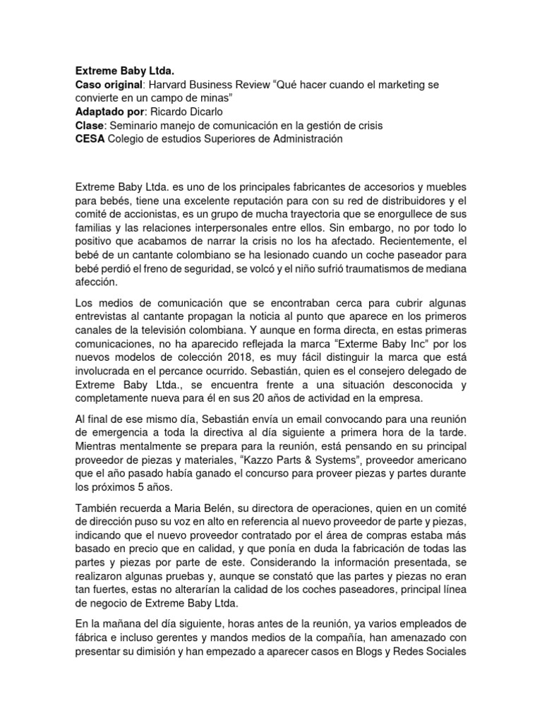 Extreme Baby Inc | PDF | Business | María, madre de Jesús