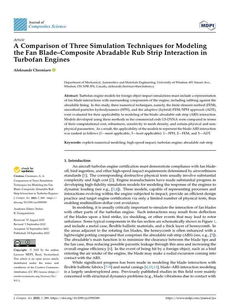 Modeling of Fan-Blade-Composite Abradable Rub Strip Interaction in ...