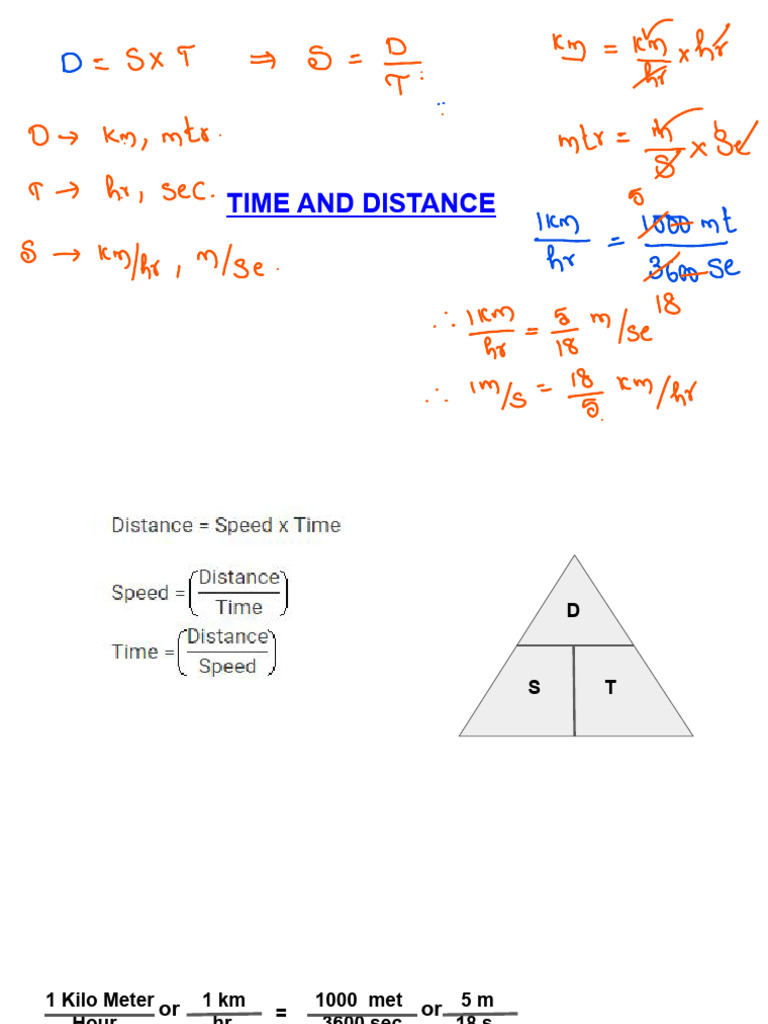 Time and Distance | PDF | Speed | Metrology