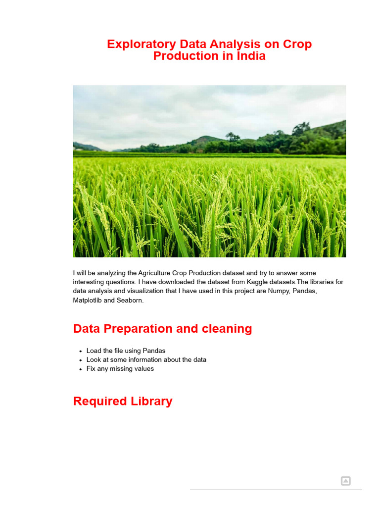 Crop Production Analysis | PDF | Crops | Vegetables