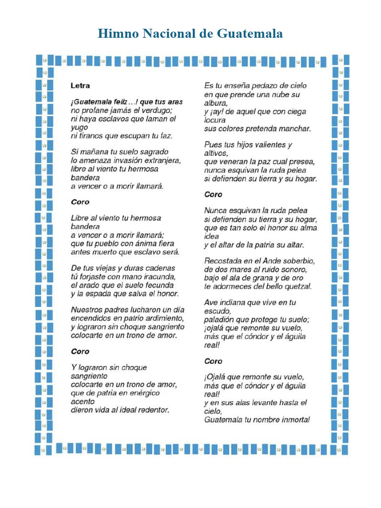 Himno Nacional de Guatemala | PDF