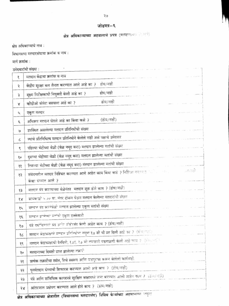 Scrutiny Form | PDF