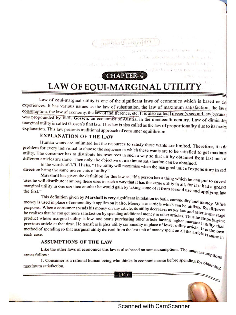 Equi-Marginal Utility | PDF