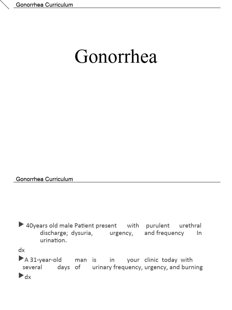 11) Gonorrhea Up | PDF | Diseases And Disorders | Epidemiology