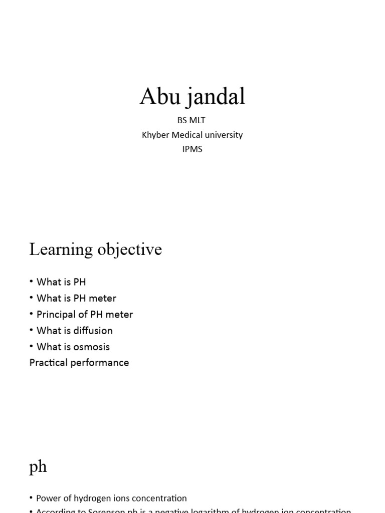 PH Demonstration Through PH Meter | PDF