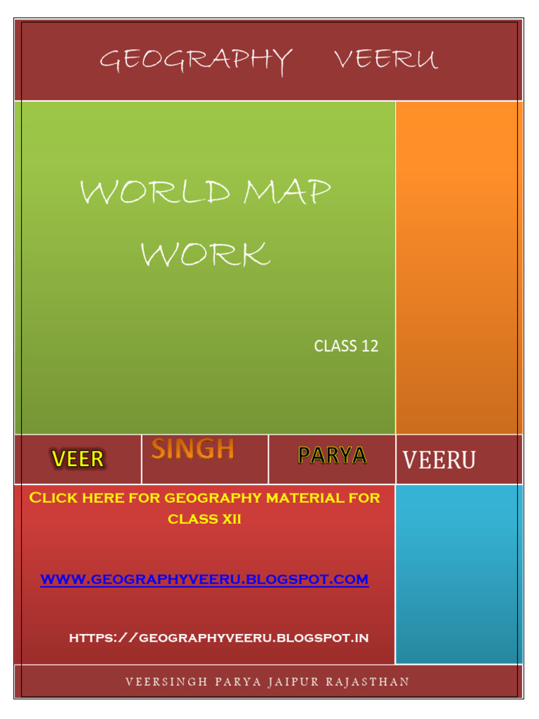 World Map Work CLS 12 | PDF