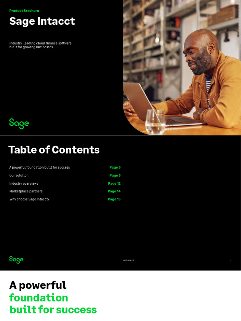 Sage Intacct Product Brochure | PDF | Accounts Payable | Cloud Computing