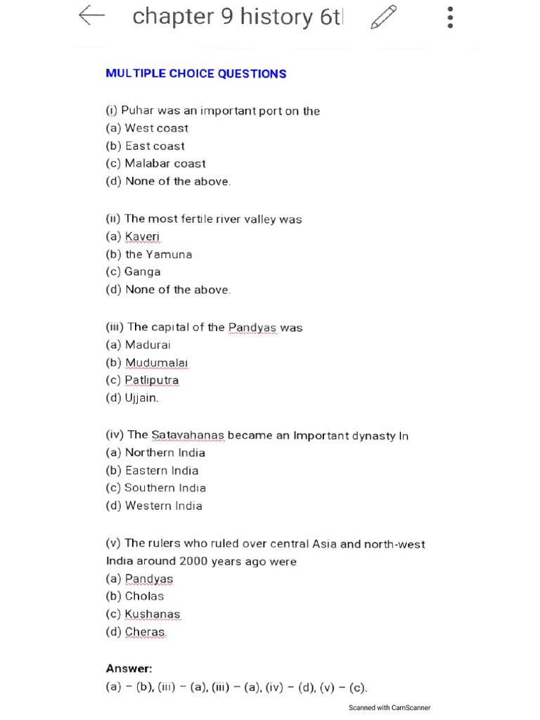 Chapter 9 History Class 6 | PDF