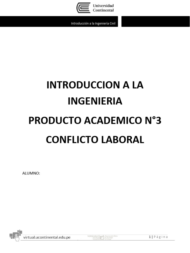 INTRODUCCION A LA INGENIERIA Producto académico N3 | PDF | Ingeniería