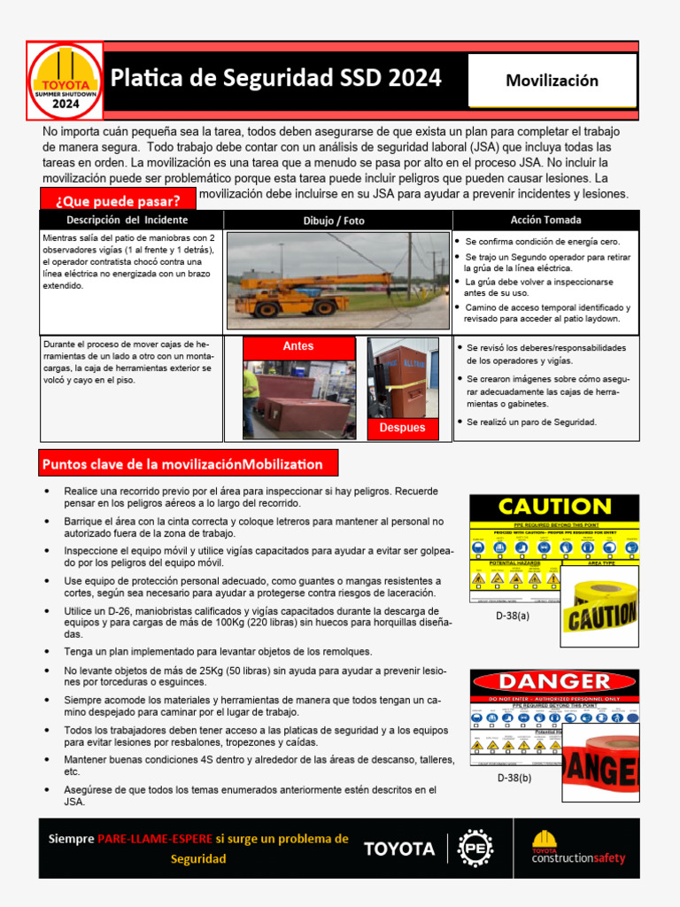 Platica de seguridad para transporte de materiales | PDF
