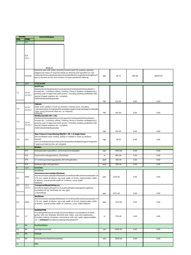 Estimate Main G+2 FINAL... 2 (3) Correct One | PDF | Structural Steel | Building Engineering