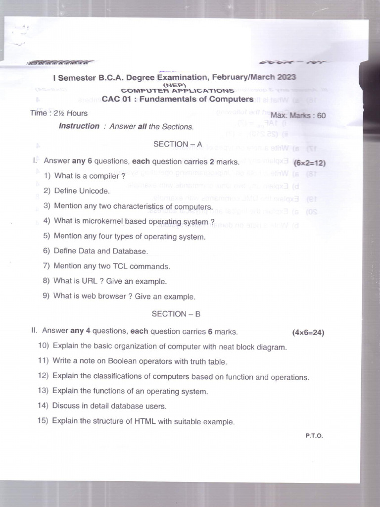 BCA NEP FC and c-2023 | PDF