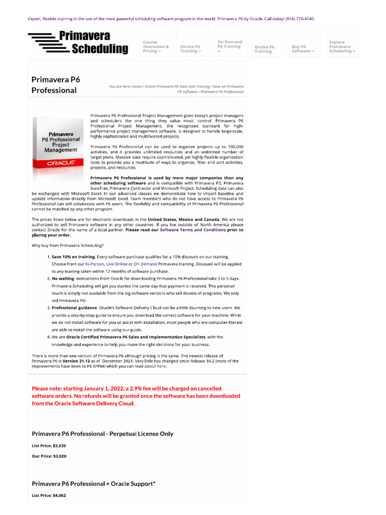 Primavera North America Price List | PDF